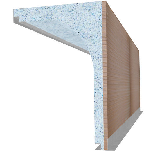Polystyrene roll-up shutter lintel - L 8.30 PM - FIXOLITE