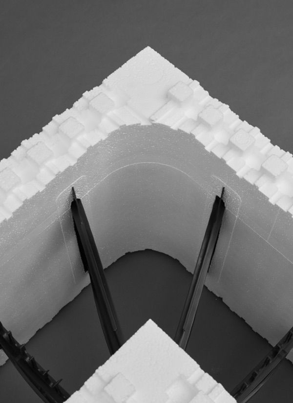 Expanded polystyrene (EPS) formwork block - ICF R22 - amvicsystem - for ...