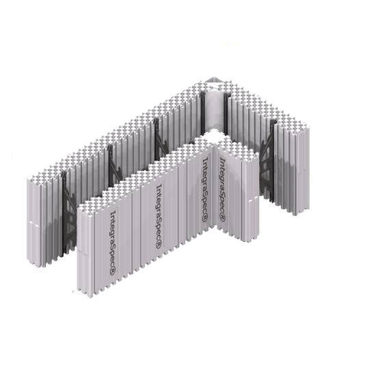Polystyrene formwork block - INTEGRASPEC® 90° - IntegraSpec ICF - for ...