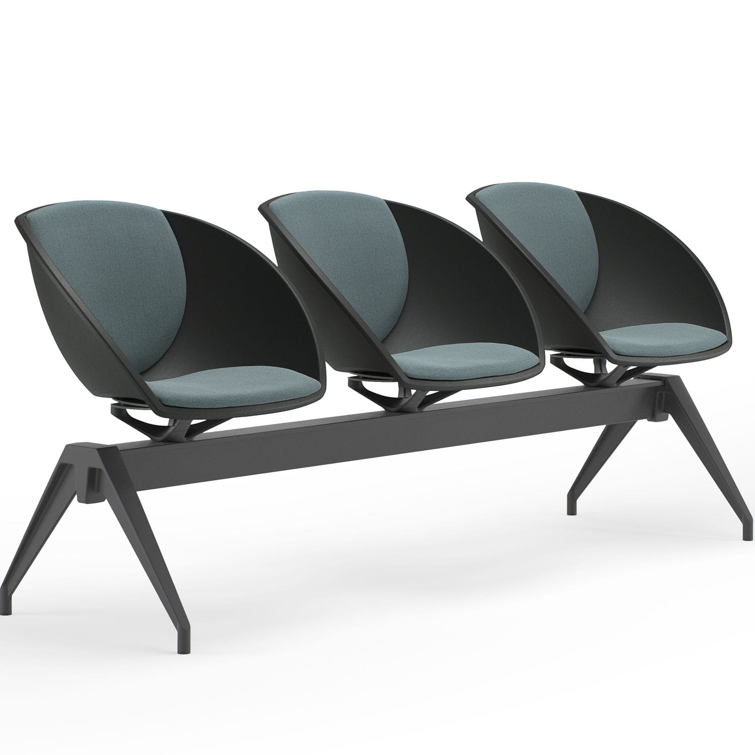 Plastic beam chair - POPCORN - FORAFORM AS - 3-seater / indoor / outdoor