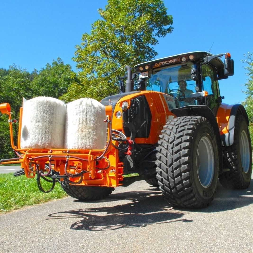 Tractor sweeping machine - RPS-H - Aebi Schmidt - street / dust / electric