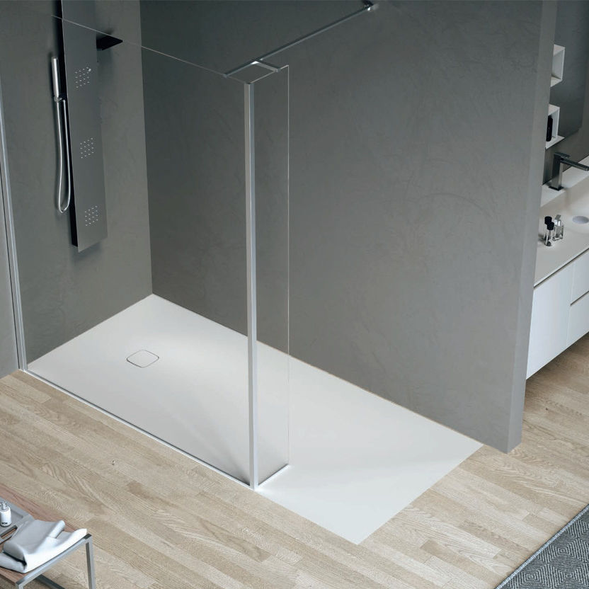 Rectangular shower tray - TECNOTEK FLAT PLUS - Geromin - floor level ...