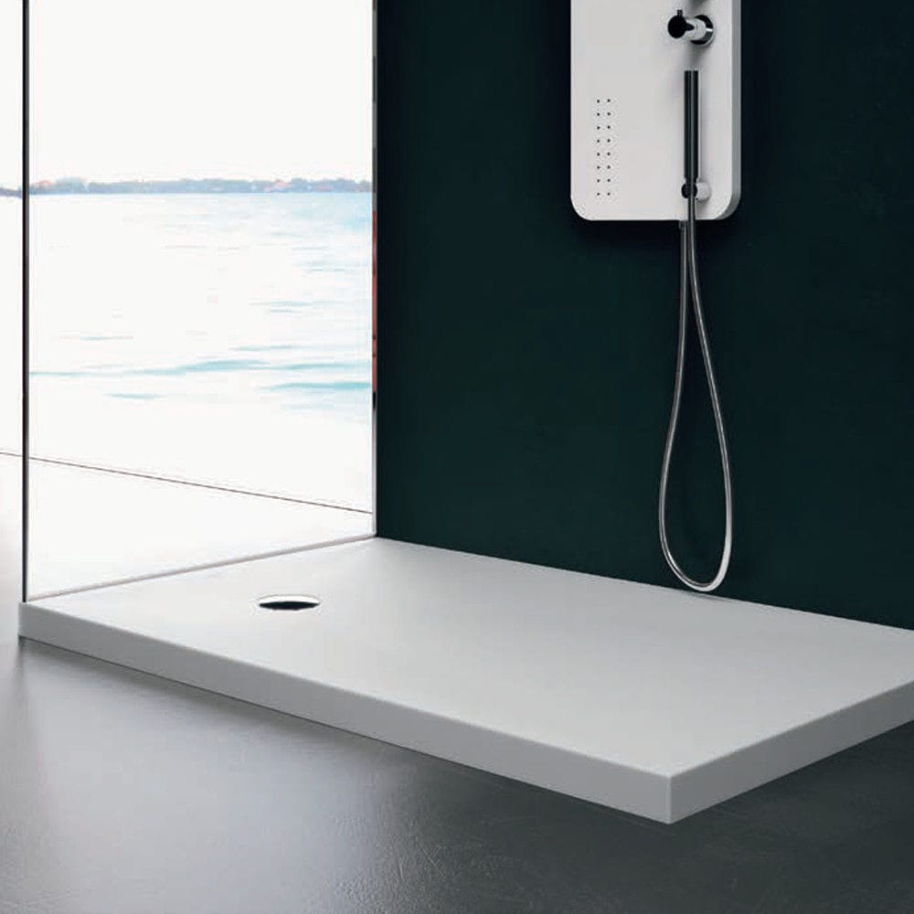 Rectangular shower tray - Geromin - curved / raised / recessed