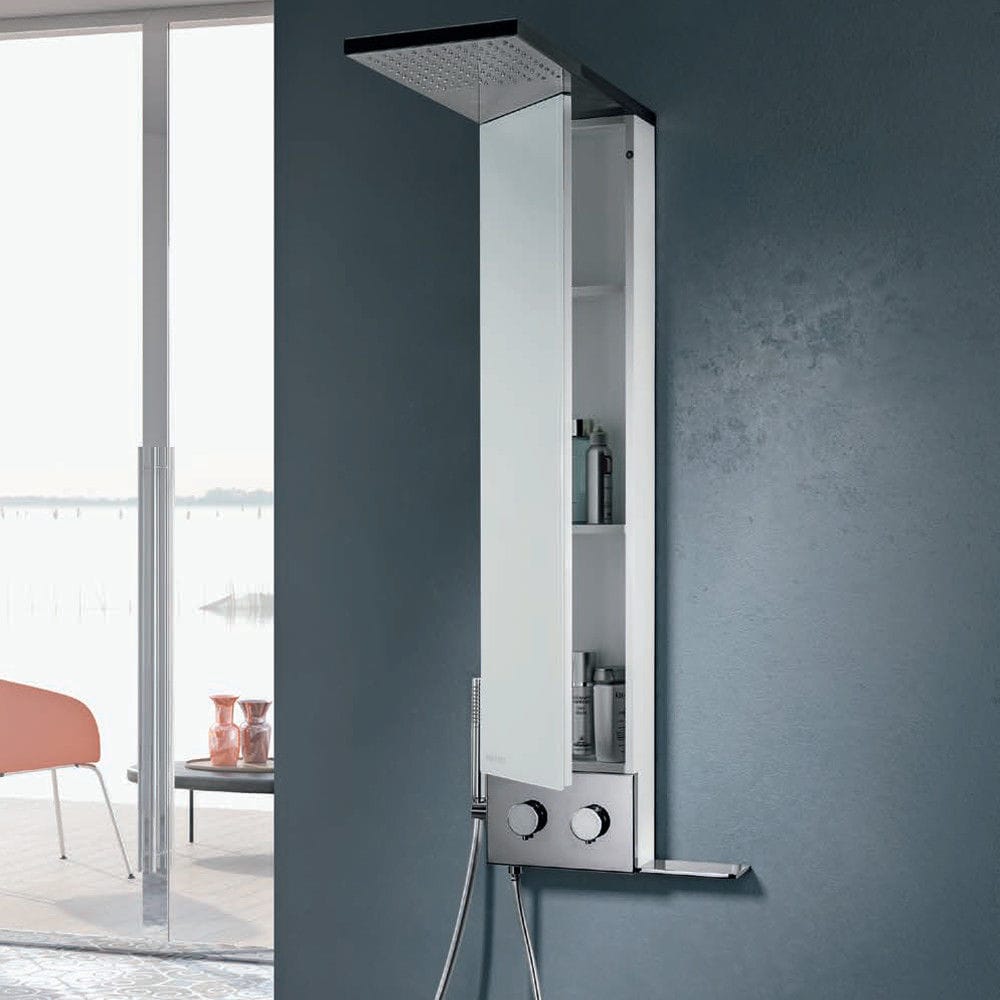 Thermostatic shower column - SPACE - Geromin - commercial / with hand ...
