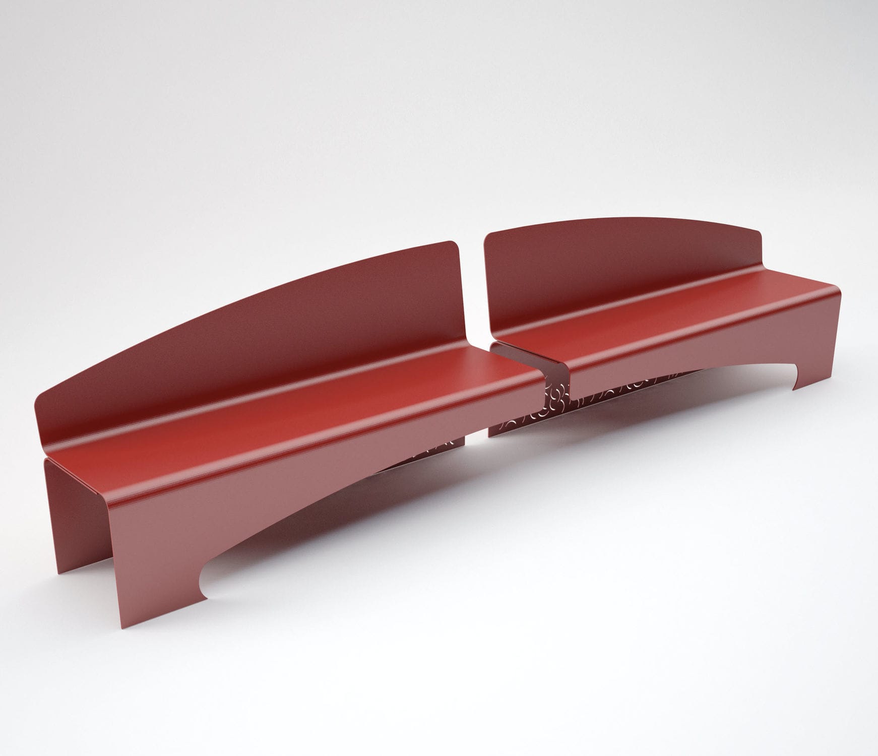 Contemporary public bench - ECLISSE - CITYSì - galvanised steel / with ...