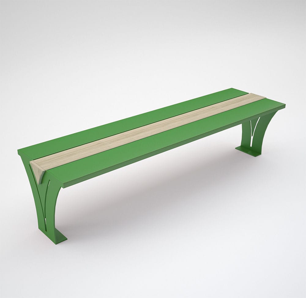 Contemporary public bench - VICTOR - CITYSì - wooden / steel / for ...