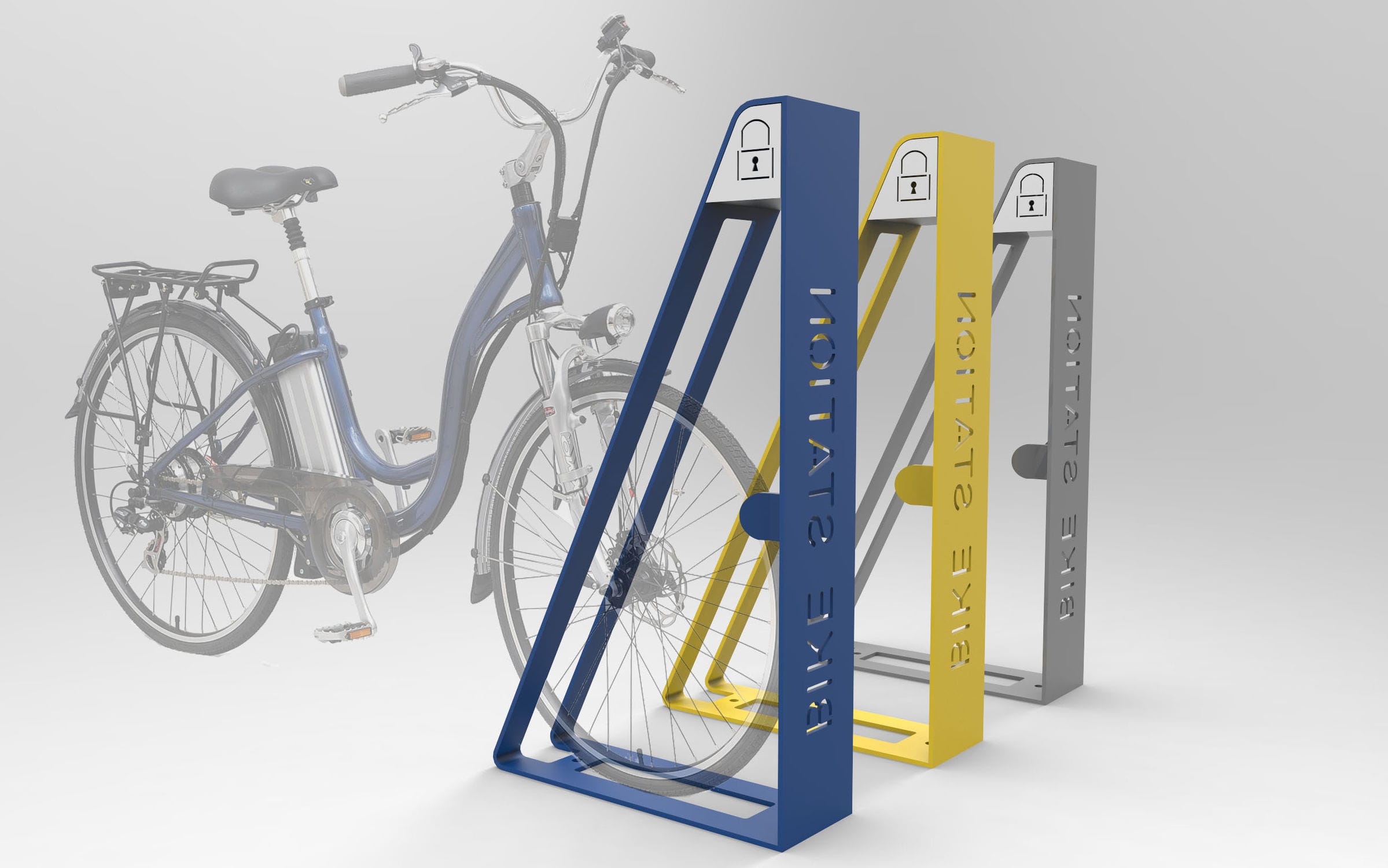 Floor-mounted bike rack - ASH - CITYSì - steel / commercial / for ...