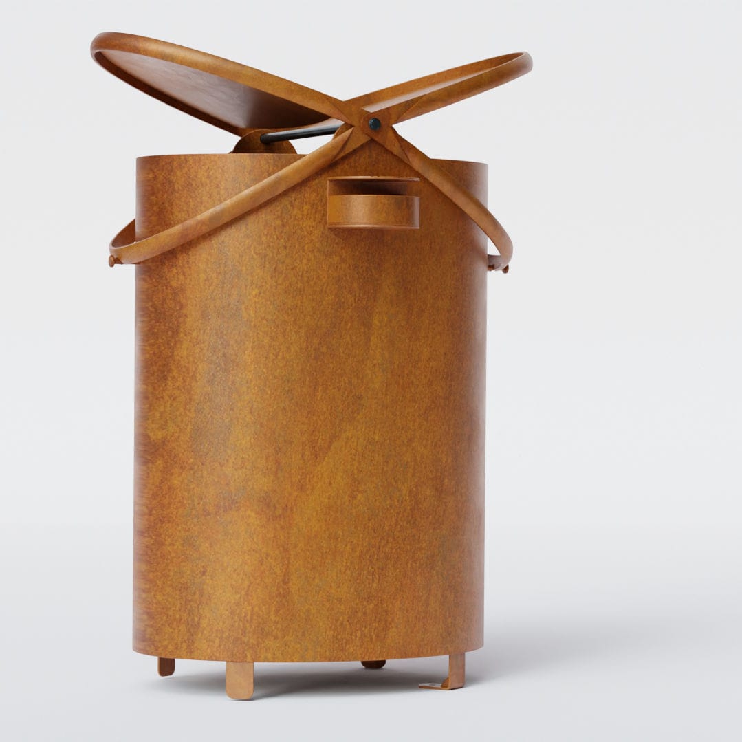 Galvanised steel waste paper basket - DANTI - CITYSì - painted steel ...