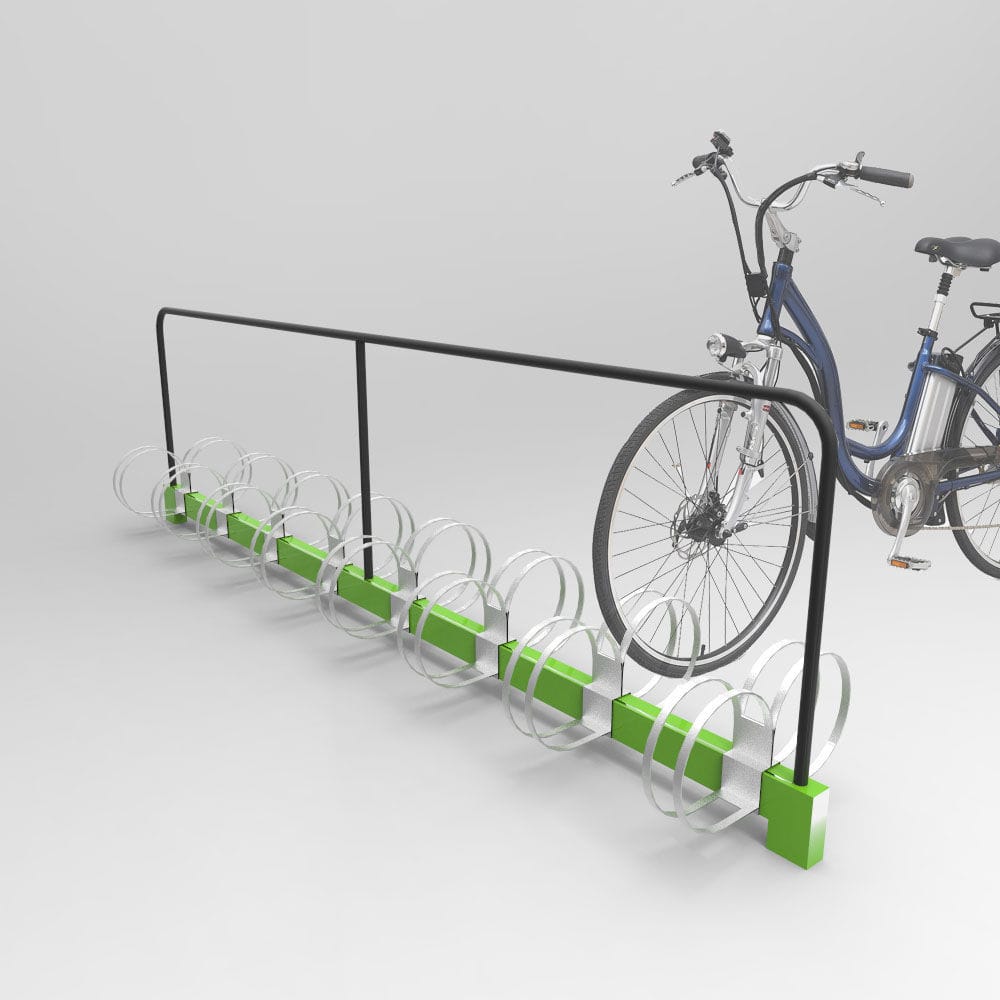 Floor-mounted bike rack - VILLE - CITYSì - galvanised steel / painted ...
