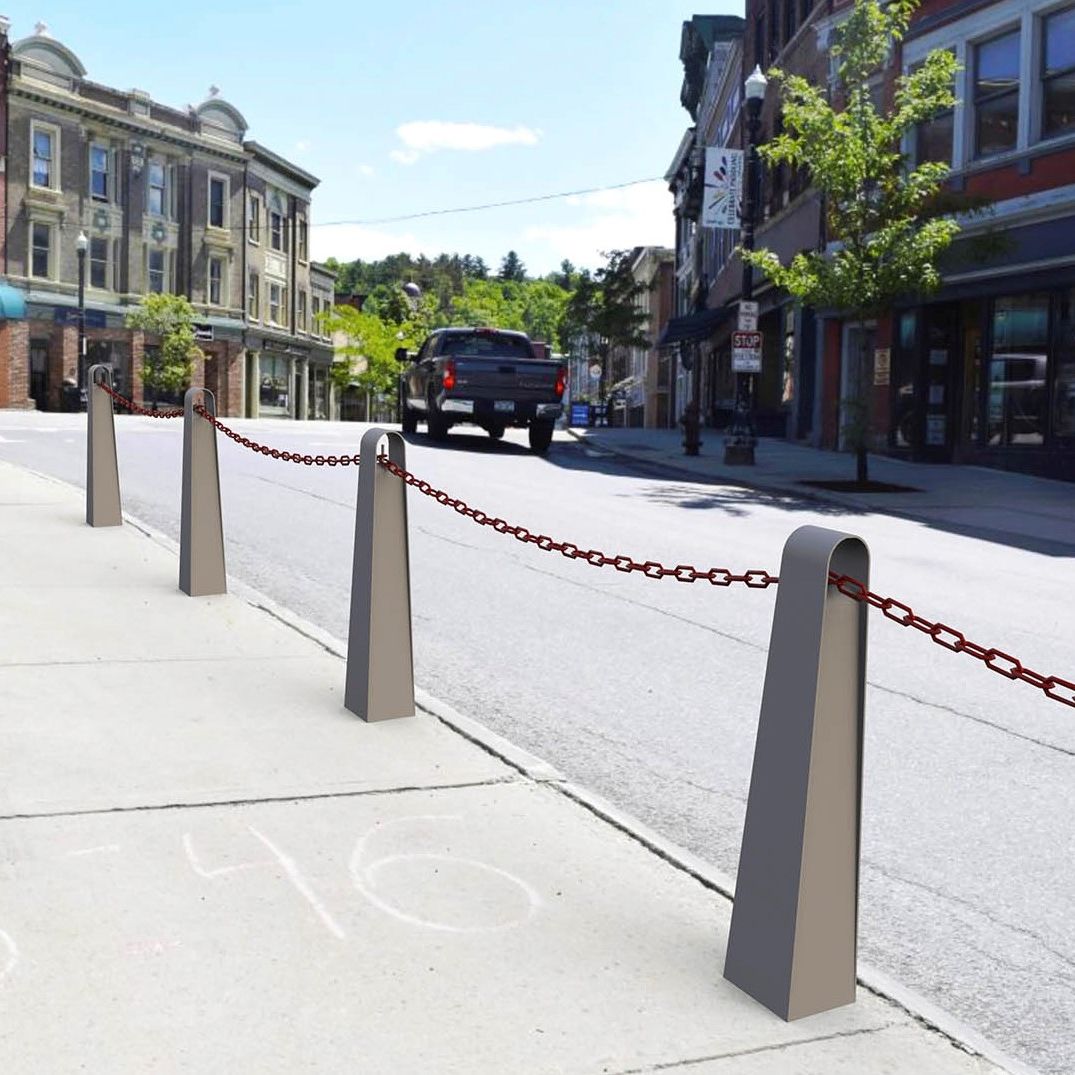 Pedestrian bollard - FARO - CITYSì - parking prevention / galvanised ...