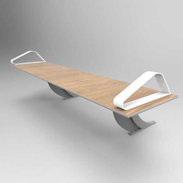 Contemporary public bench - SOFFIO - CITYSì - galvanised steel / with ...