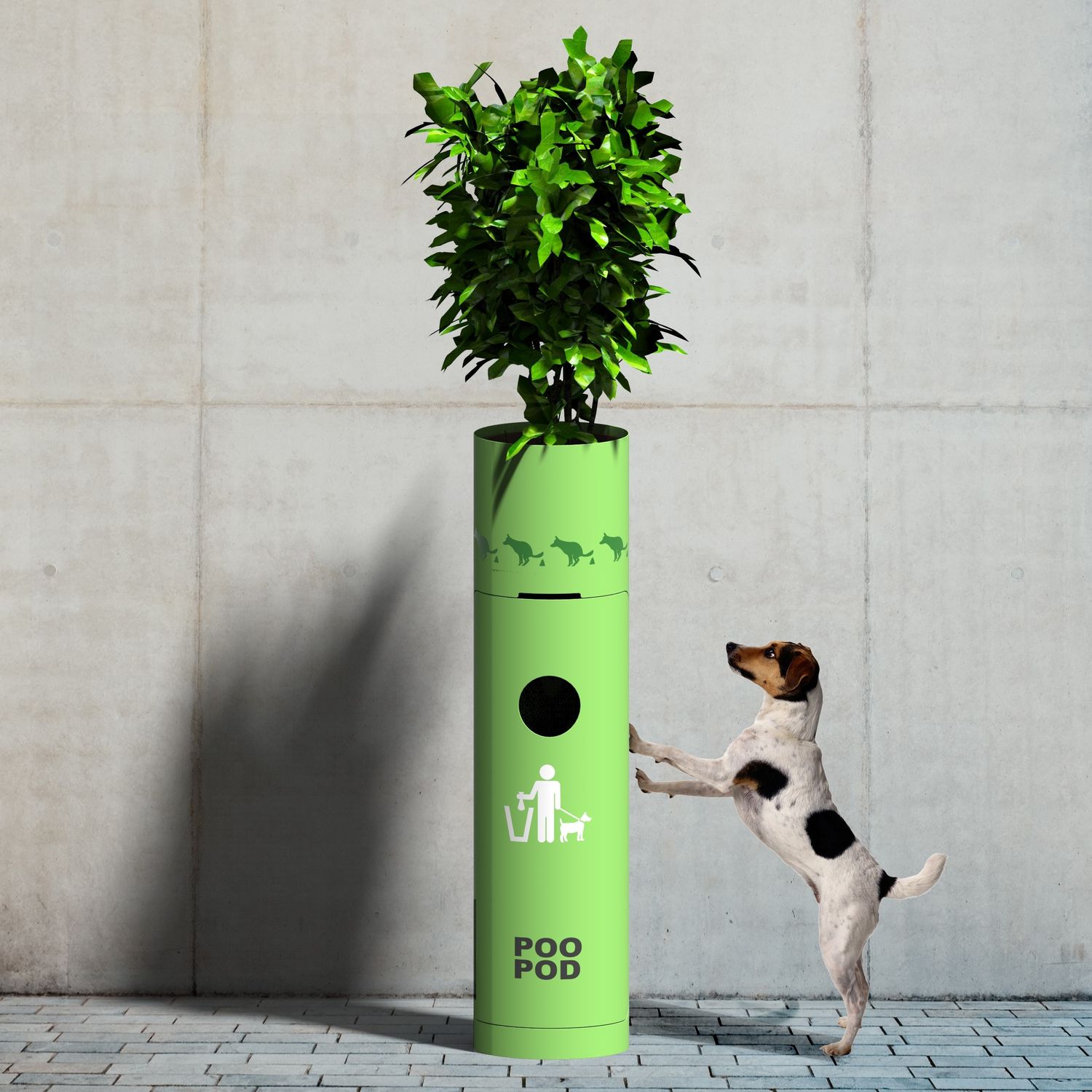 Dog trash can - JACK - CITYSì - galvanised steel / painted steel / for ...