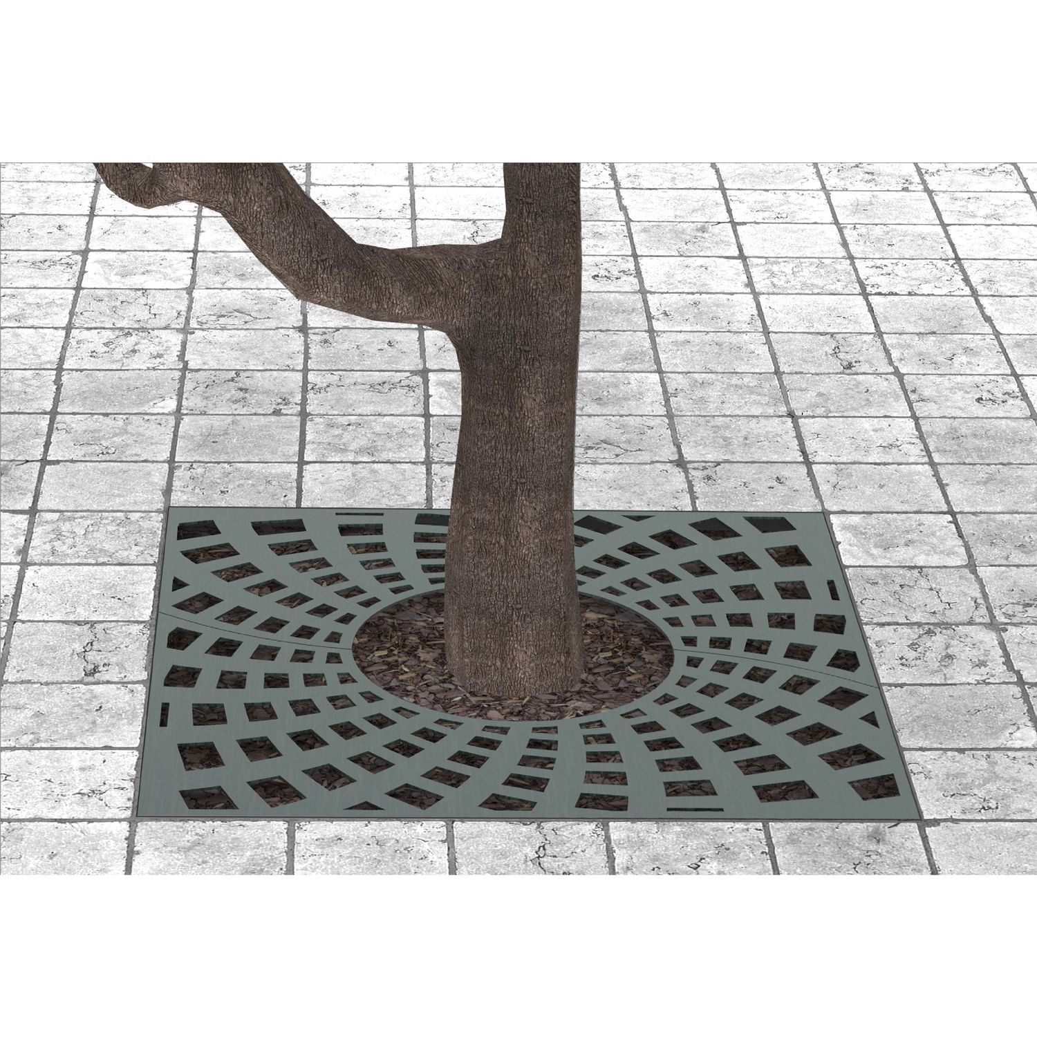 Square tree grate - 2321 - CITYSì - round / galvanised steel / laser-cut