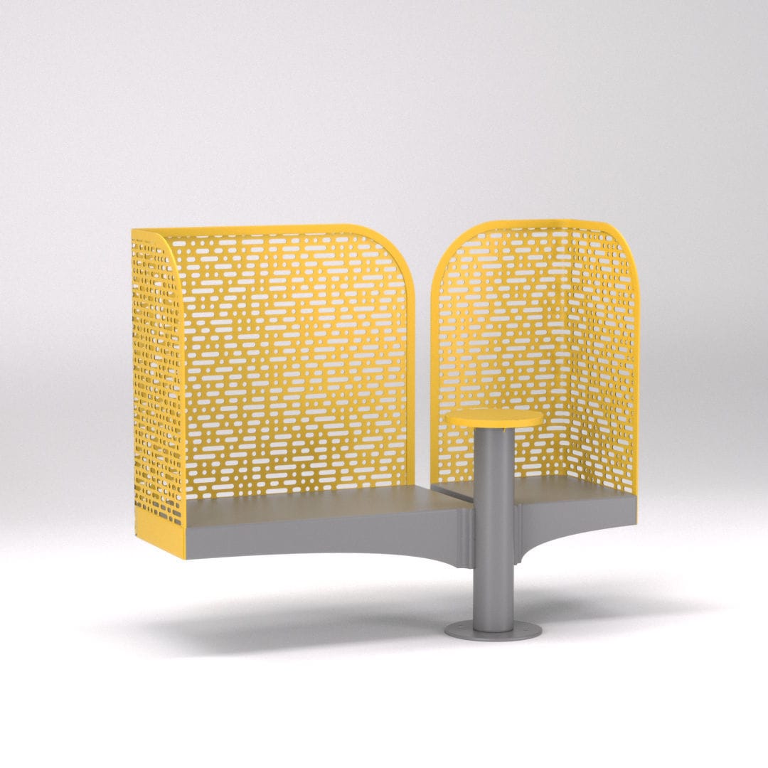 Contemporary public bench - PIVOT - CITYSì - powder-coated steel / high ...