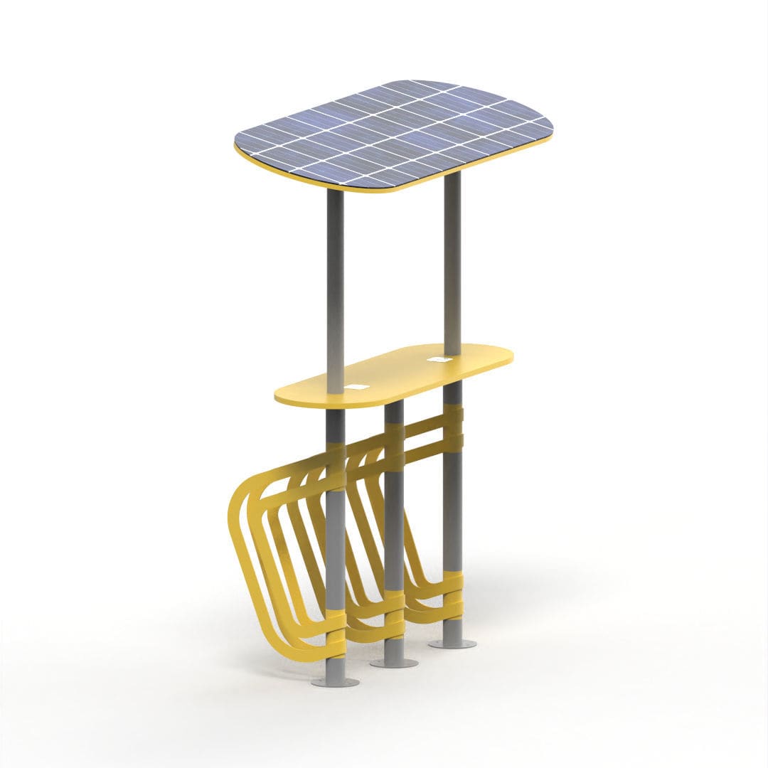 Floor-mounted bike rack - PIVOT smart - CITYSì - powder-coated steel ...