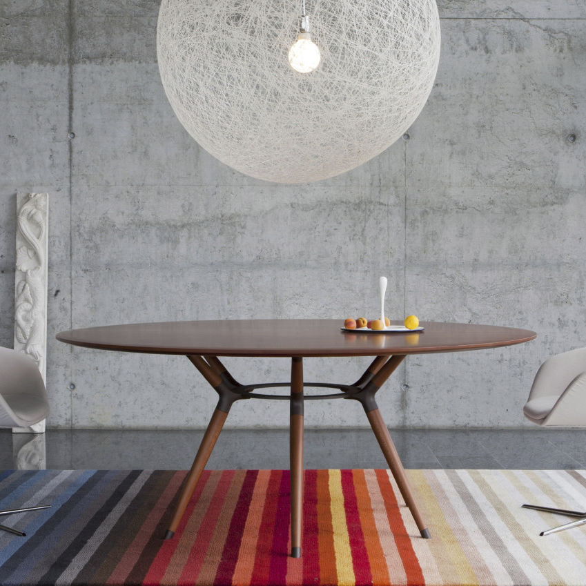 Contemporary table - X2 - Mobimex - wooden / steel / rectangular