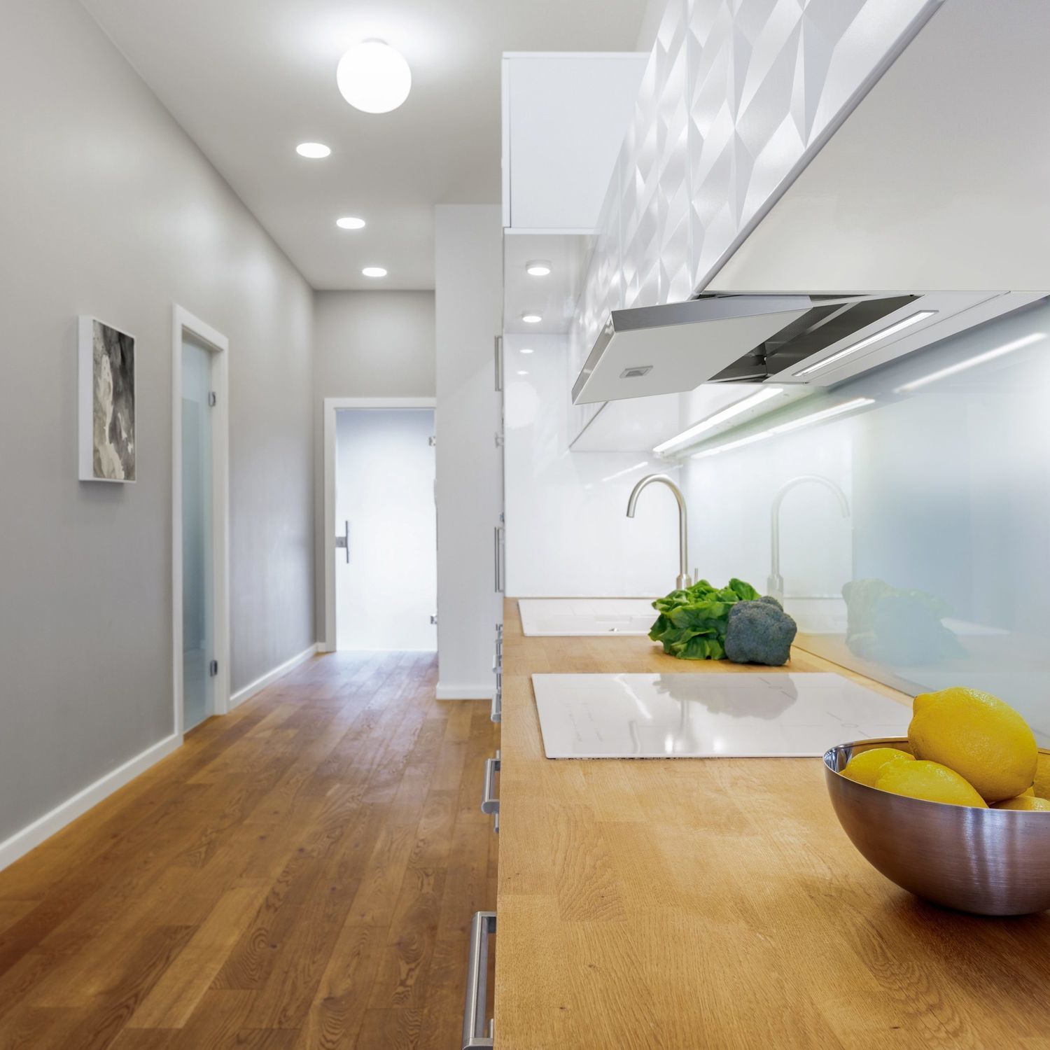 Built-in range hood - SLIVER – PLASMA - Galvamet - ductless / low-noise ...