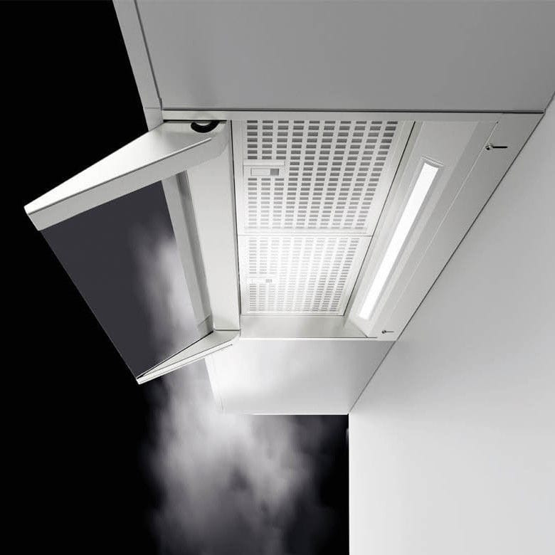 Built-in range hood - SILENZIO – PLASMA - Galvamet - ducted / gray
