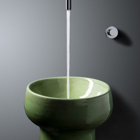 Washbasin mixer tap - CEILING SPOUT - TENDER RAIN - ceiling / brass ...