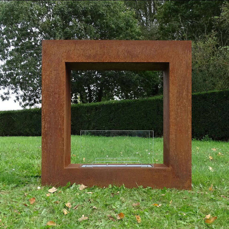 Bioethanol fireplace - QUBE SMALL - Bio-Blaze® - free-standing ...