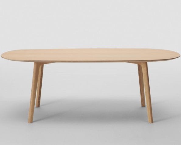 Contemporary table - ROUNDISH 1010-36 - Maruni - oak / walnut / beech