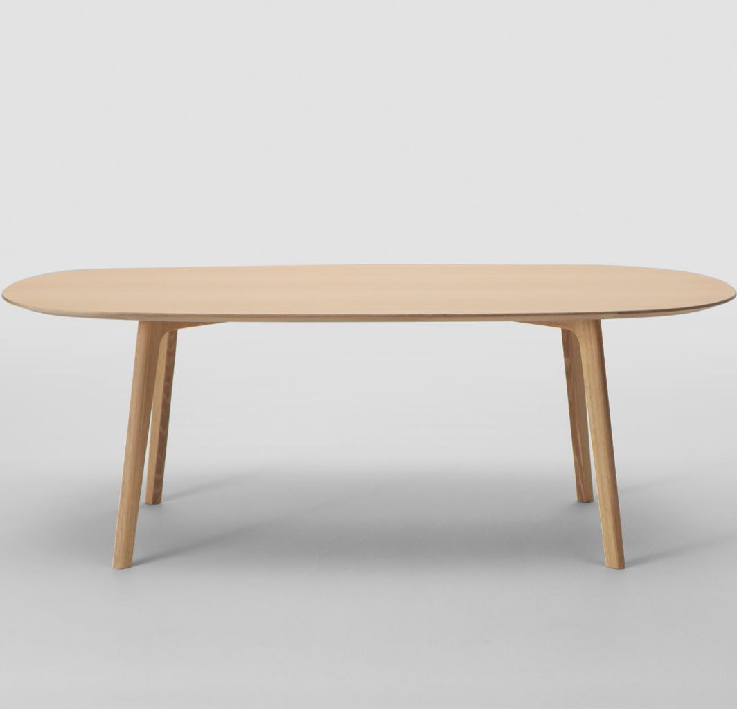 Contemporary table - ROUNDISH 1010-38 - Maruni - oak / walnut / beech