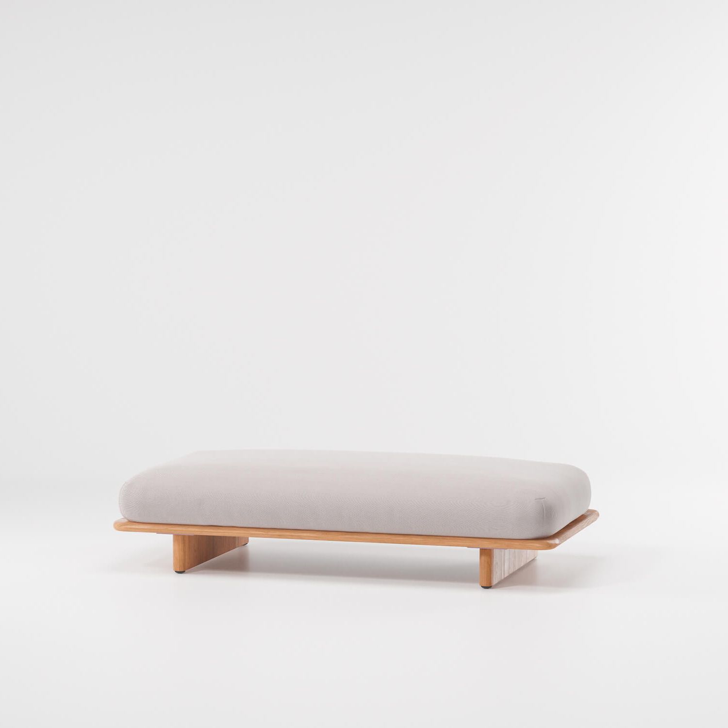 Contemporary bench - MESH - KETTAL - teak / fabric / aluminum