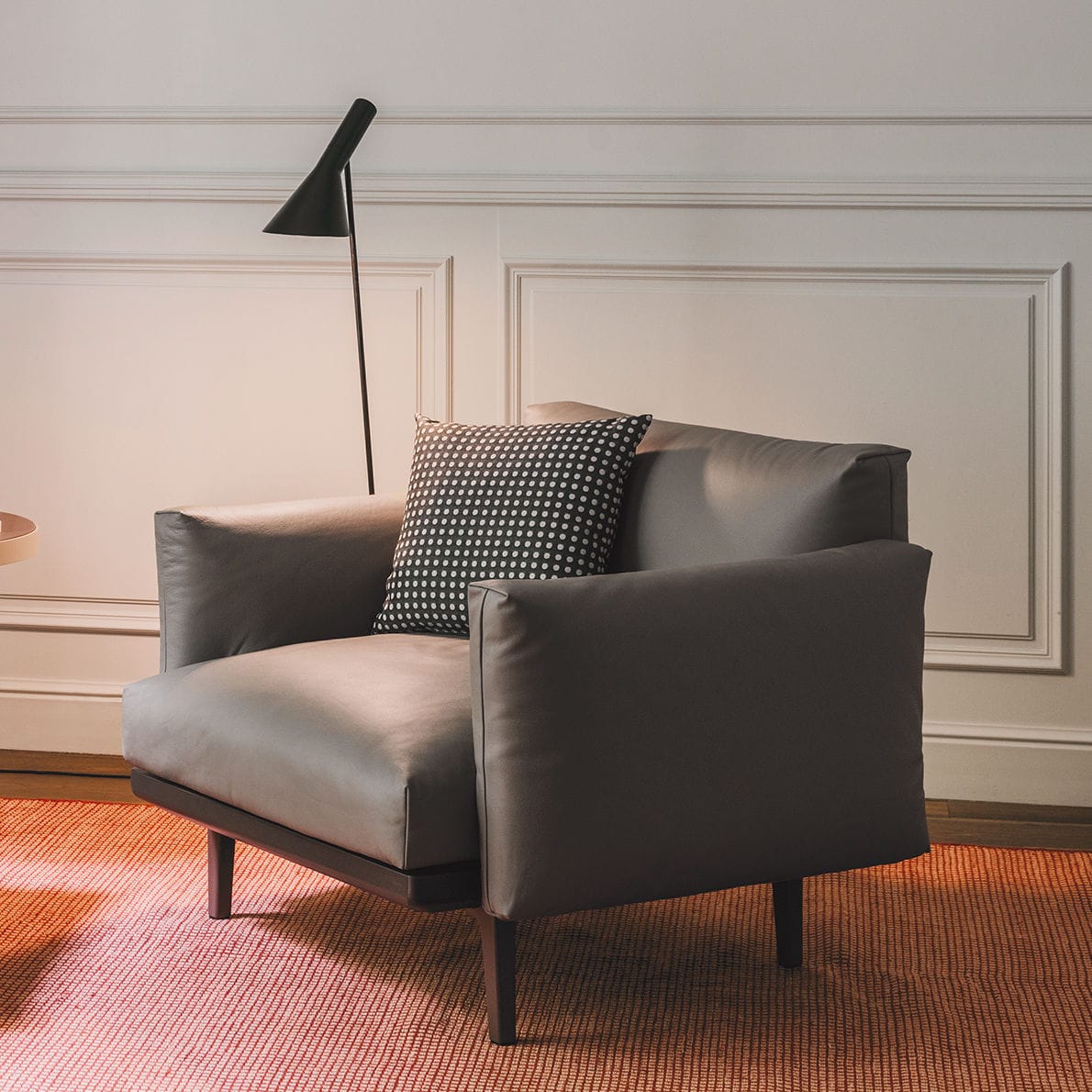 Contemporary armchair - BOMA - KETTAL - fabric / aluminum / with ...