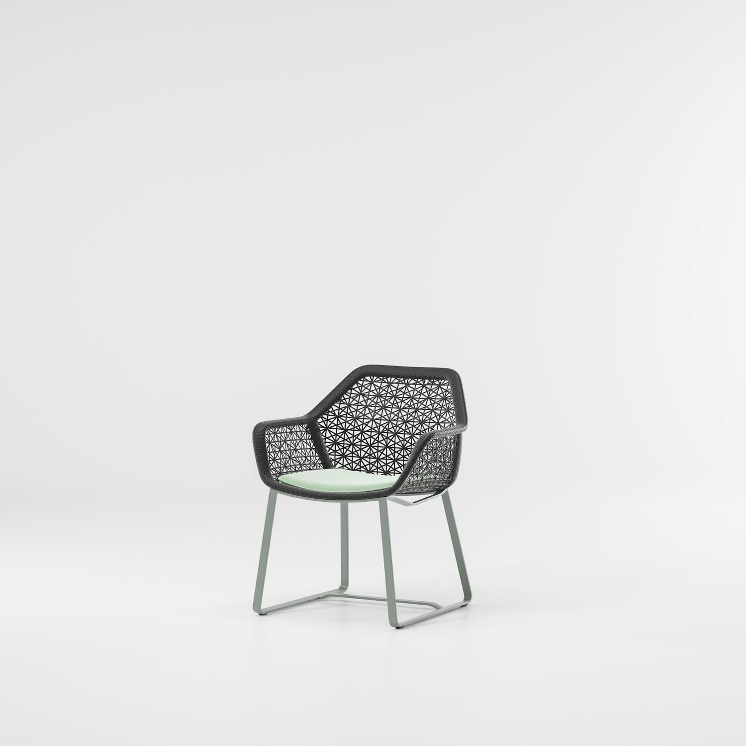 Contemporary chair - MAIA - KETTAL - fabric / teak / synthetic fiber