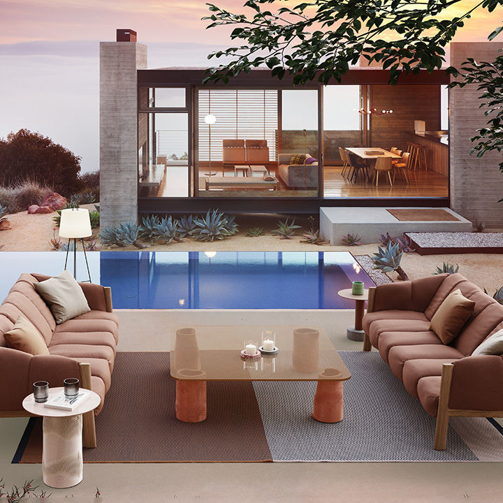 Contemporary coffee table - Plumon - KETTAL - glass / porcelain ...