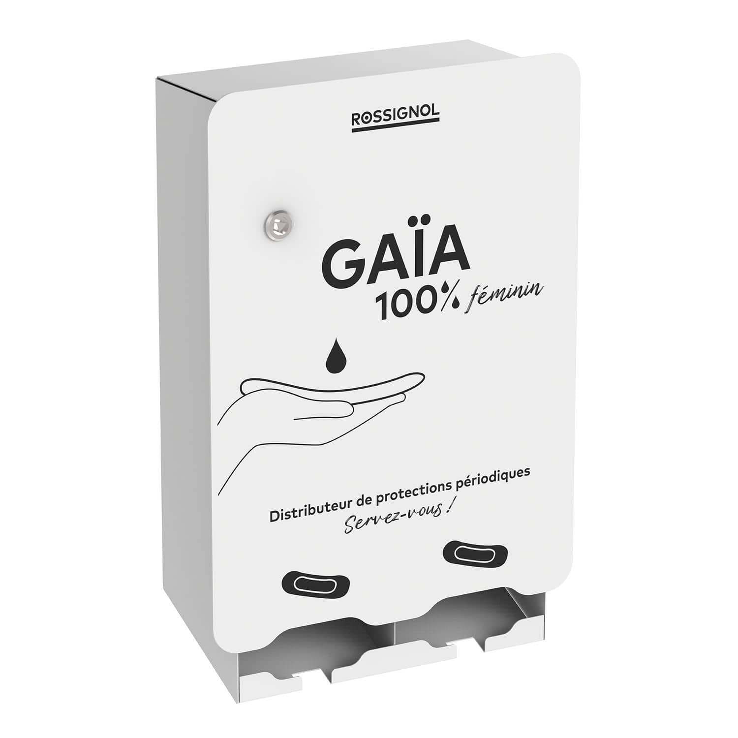 Wall-mounted tampon dispenser - GAIA - ROSSIGNOL - metal / for sanitary ...
