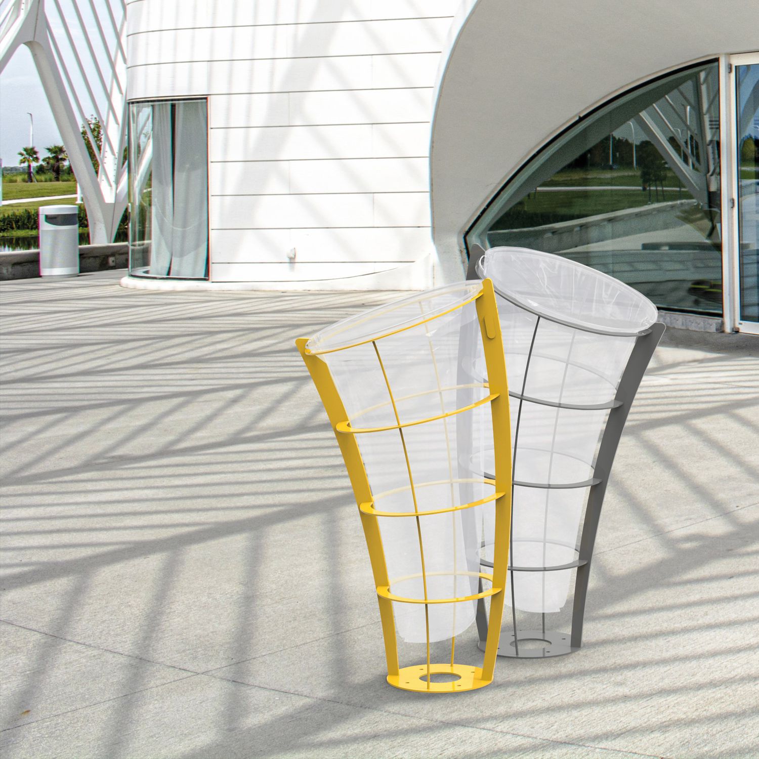 Public trash can - ELICE Extreme - ROSSIGNOL - galvanised steel ...