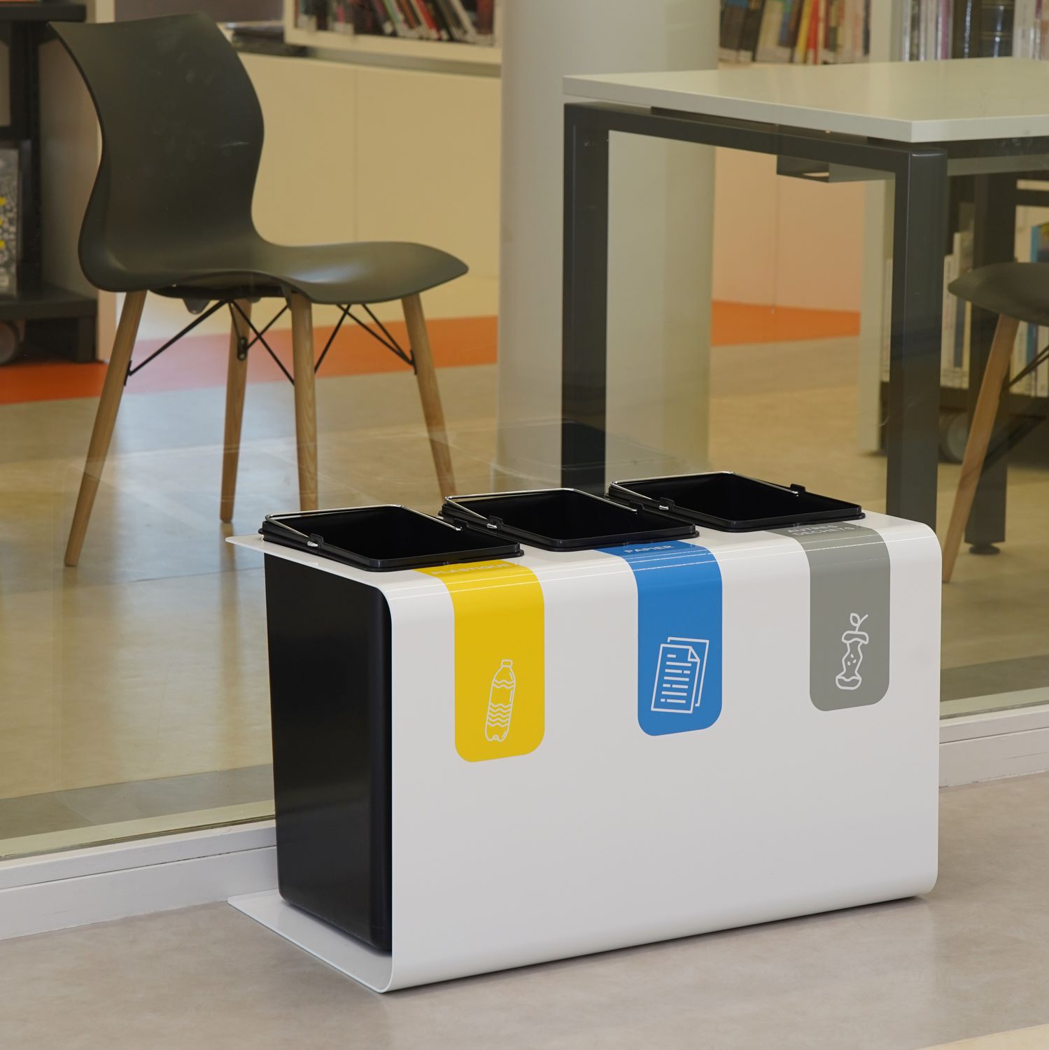 Public trash can - TRIBU - ROSSIGNOL - powder-coated steel ...