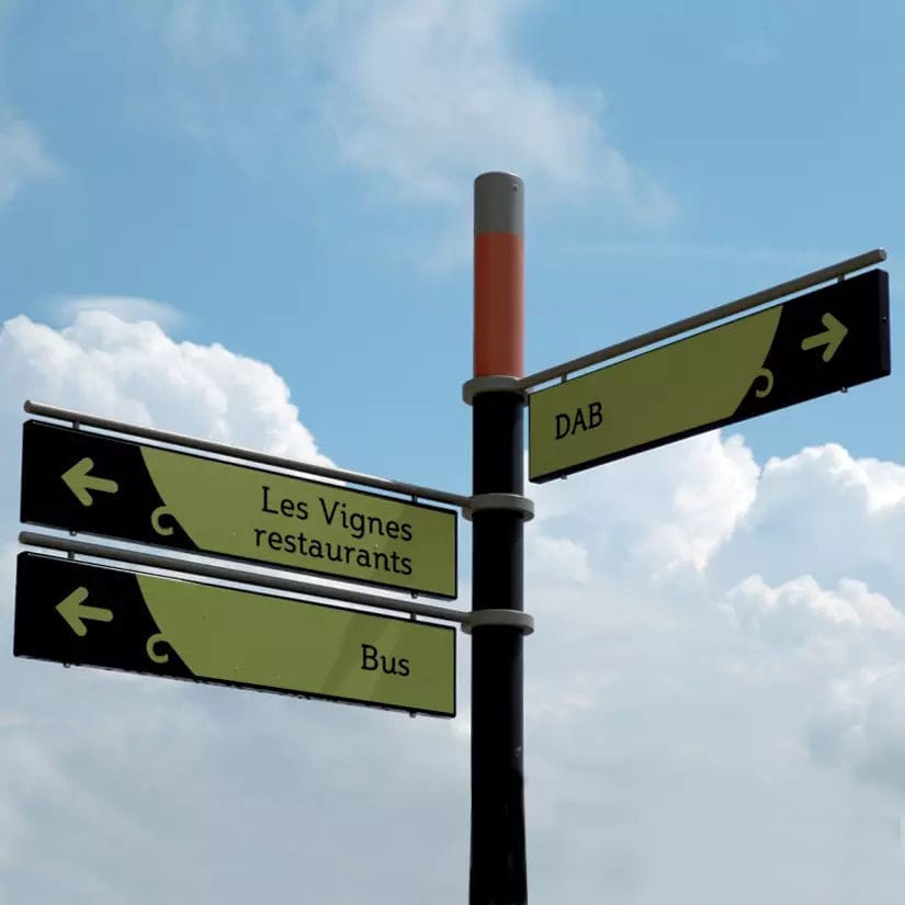 Orientation signage plate - OR'A - Concept Urbain - floor-standing ...