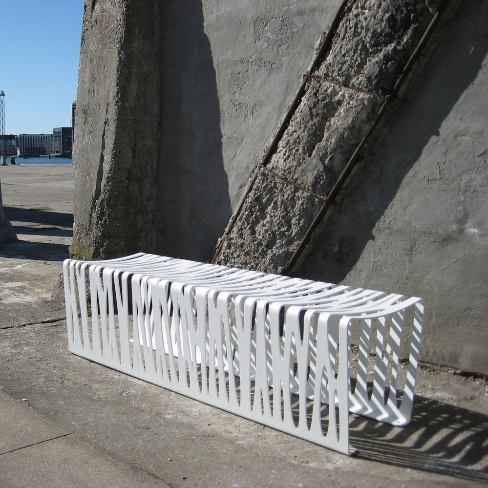 Contemporary public bench - ZEBRA - Concept Urbain - galvanised steel ...