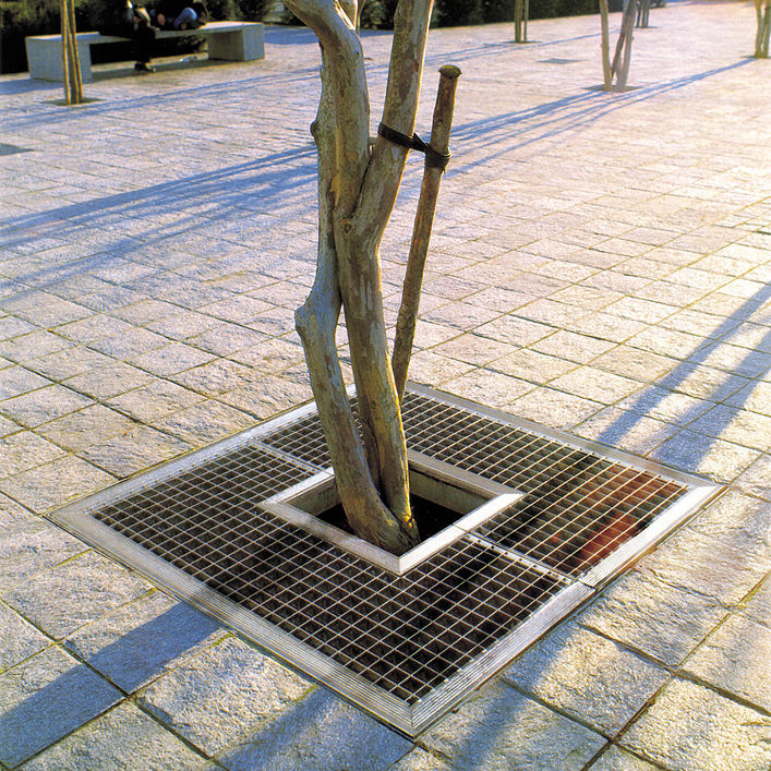 Square tree grate - DMD - Concept Urbain - galvanised steel