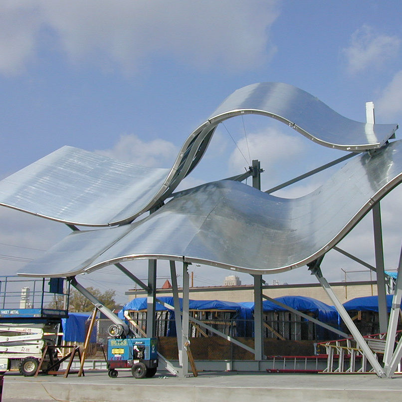 Canopy for commercial buildings - GUGGENHEIM - A. Zahner - metal ...