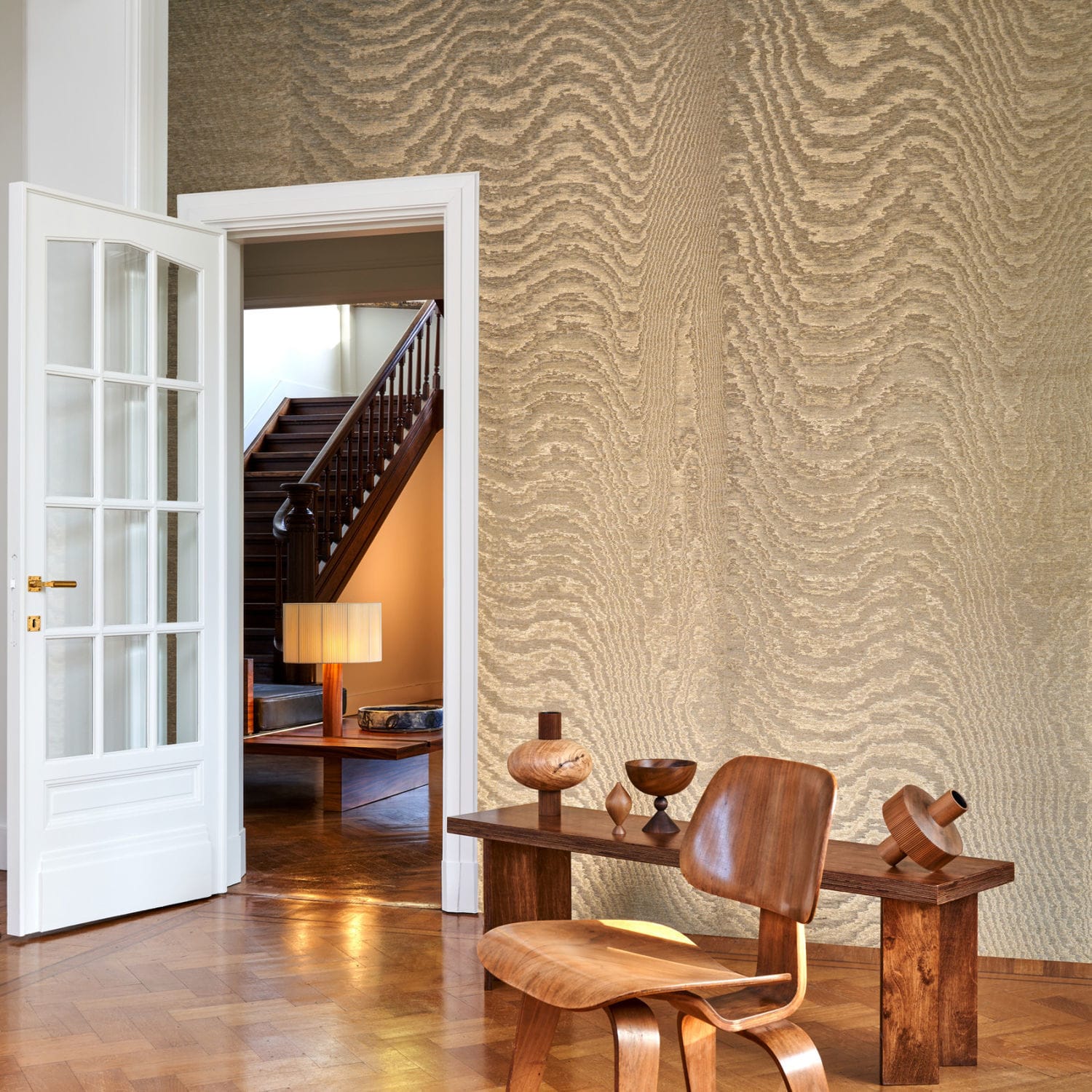 Wall-covering on non-woven backing - MOIRE - ARTE - interior / textile ...