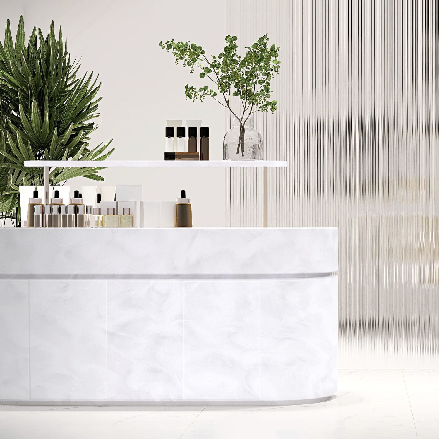 Solid Surface countertop - Downy Dove SP105 - Staron - commercial ...