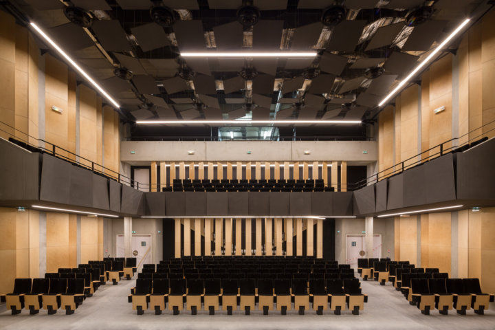 Wall-mounted acoustic panel - AUDITORIUM OF BONDY - Valchromat - in ...