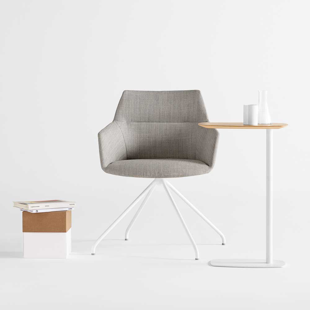 Contemporary side table - LAN - INCLASS - oak / MDF / lacquered MDF