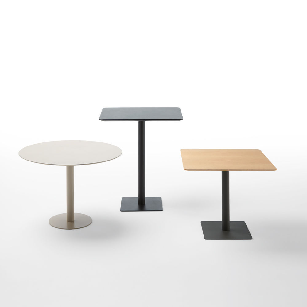 Contemporary table - FLAT - INCLASS - oak / lacquered MDF / HPL