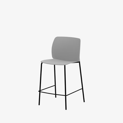 Contemporary stool - ARYN MAX - INCLASS - plastic / metal base ...