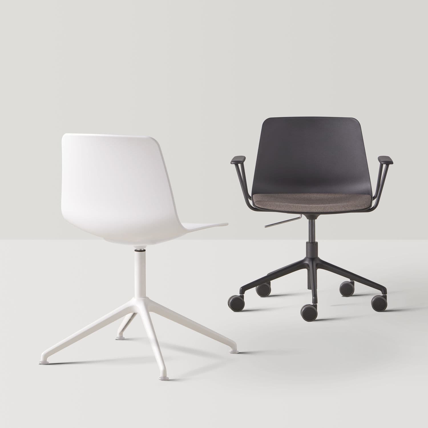 Polypropylene task chair - VARYA XL - INCLASS - leather / fabric / on ...