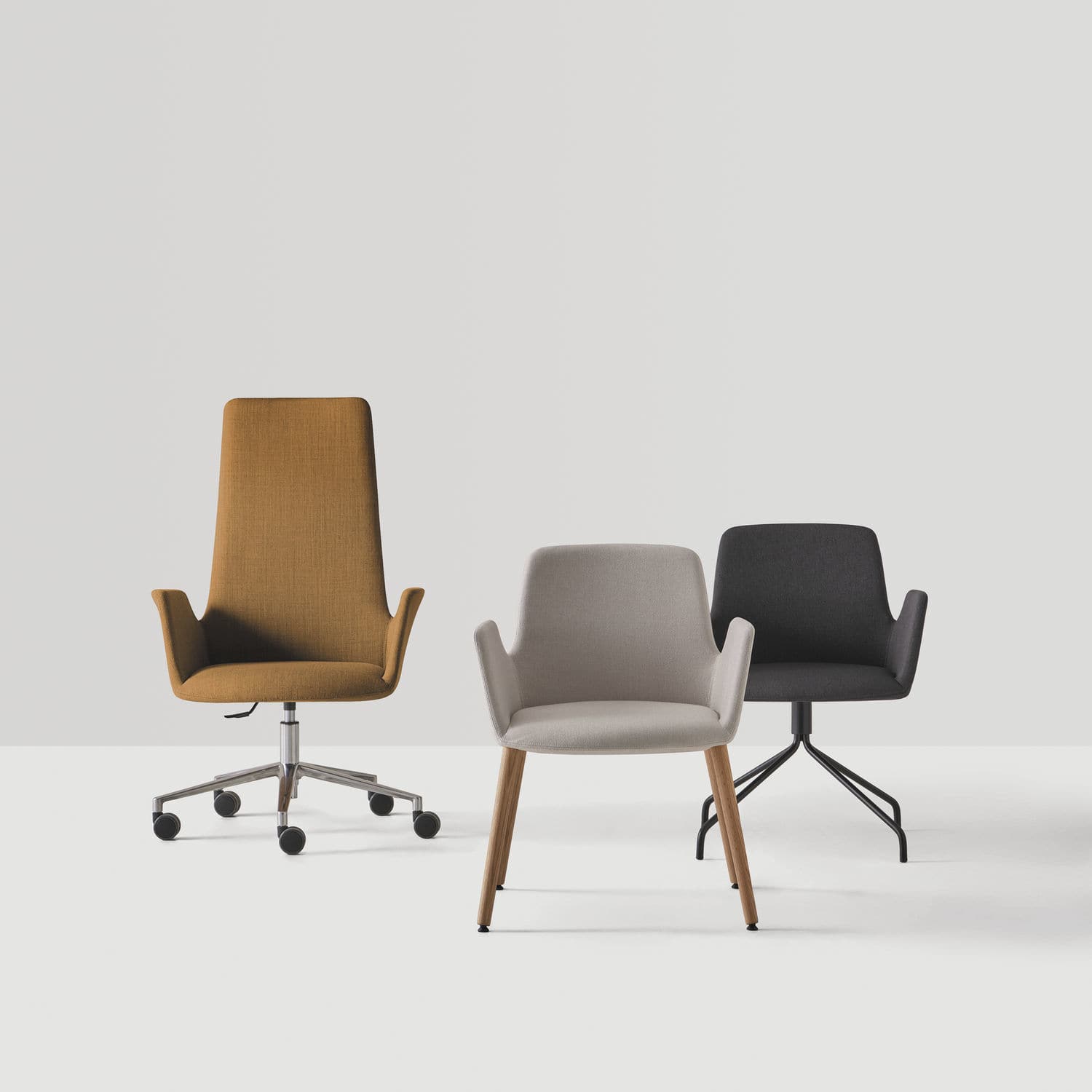 Contemporary executive chair - ALTEA - INCLASS - leather / fabric ...