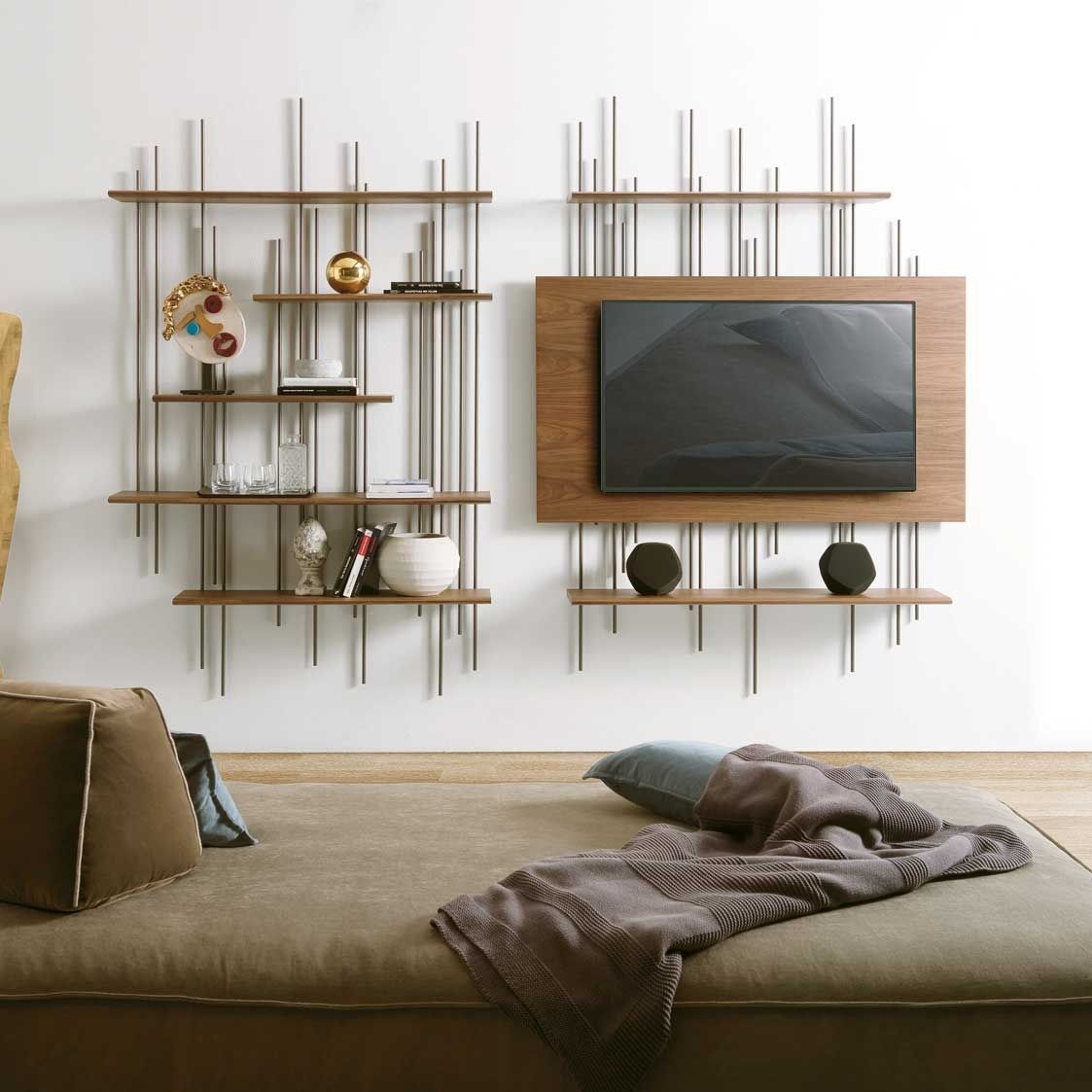 Wall-mounted shelving system - Bambou - Italy Dream Design ...