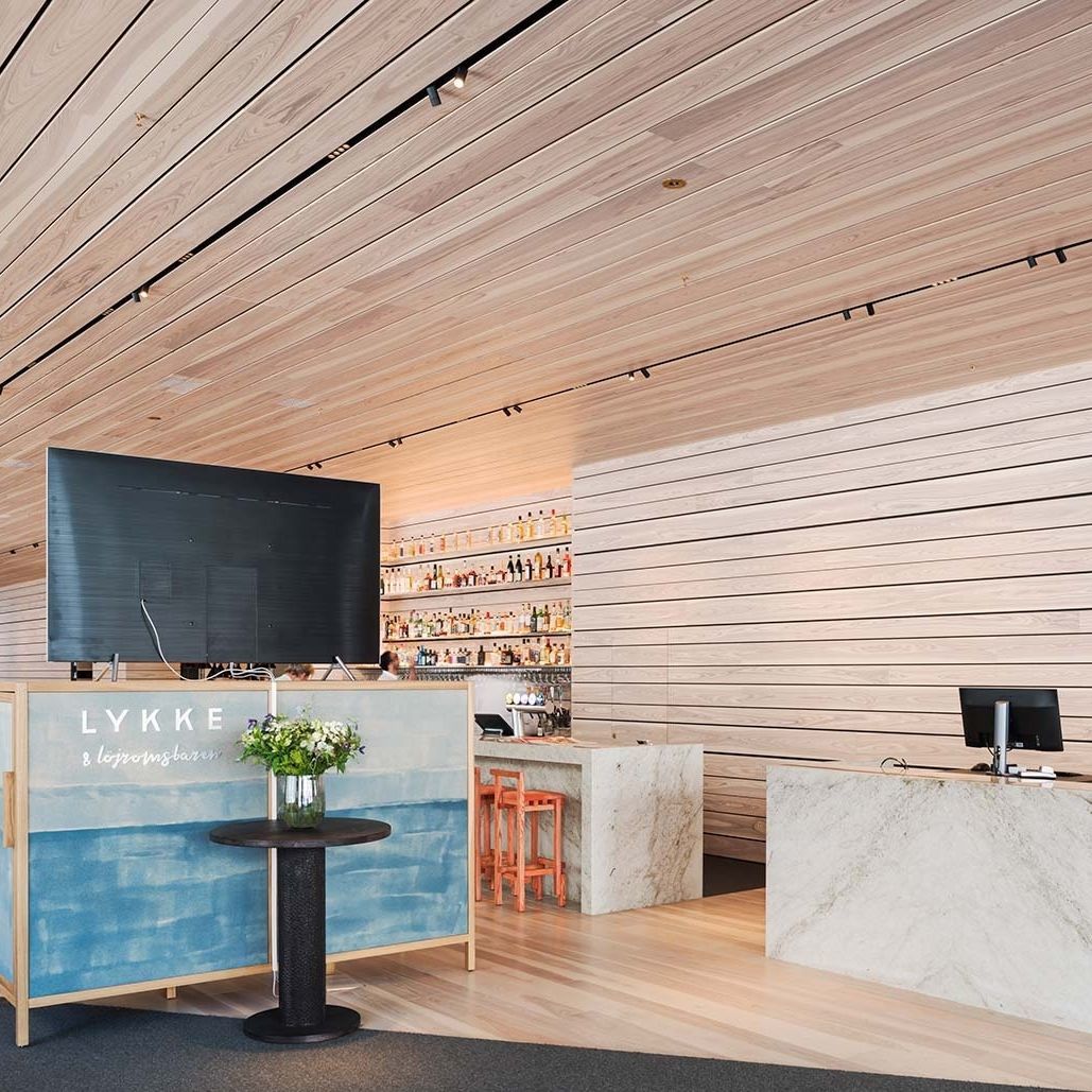 Ceiling acoustic panel - LINEAR PLANK - Gustafs Scandinavia AB - wooden ...