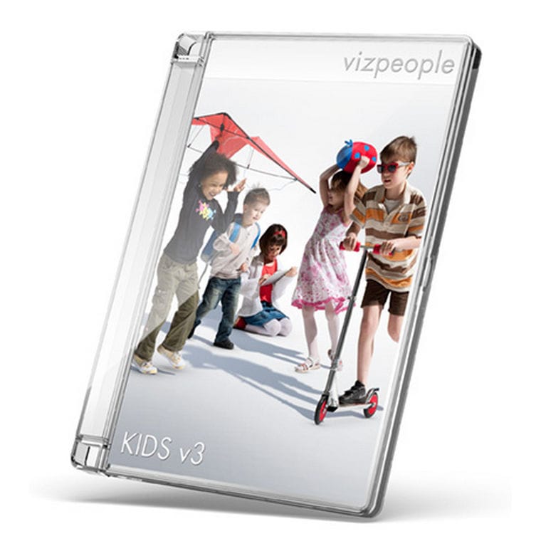 2D/3D object library - KIDS V3 - VizPeople Cut Out people