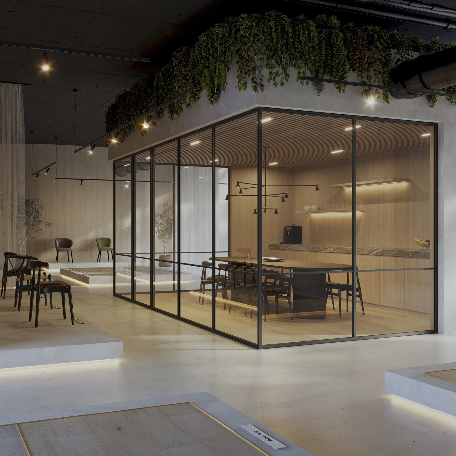 Modular partition - Corner profile - ARLU - with glass panel / aluminum ...