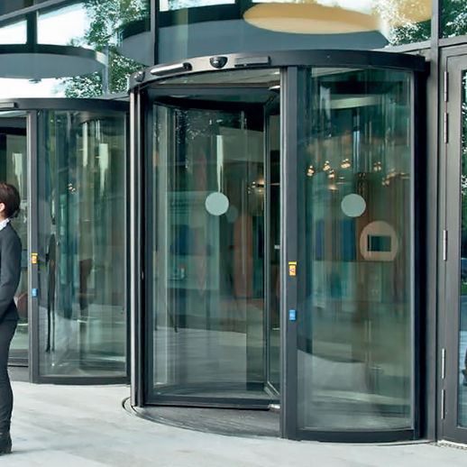 Entry door - DORMA - Glas Expert - glass / revolving / contemporary